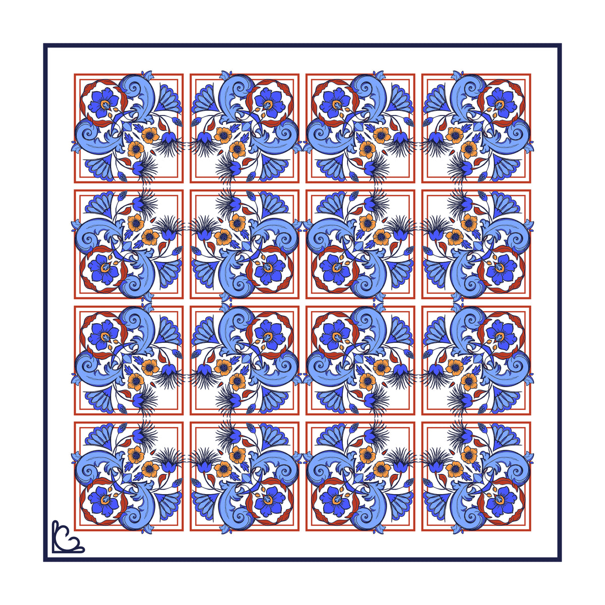 Porto Tile – Lauren Catris - Luxury Silk Accessories: Hand designed and finished.